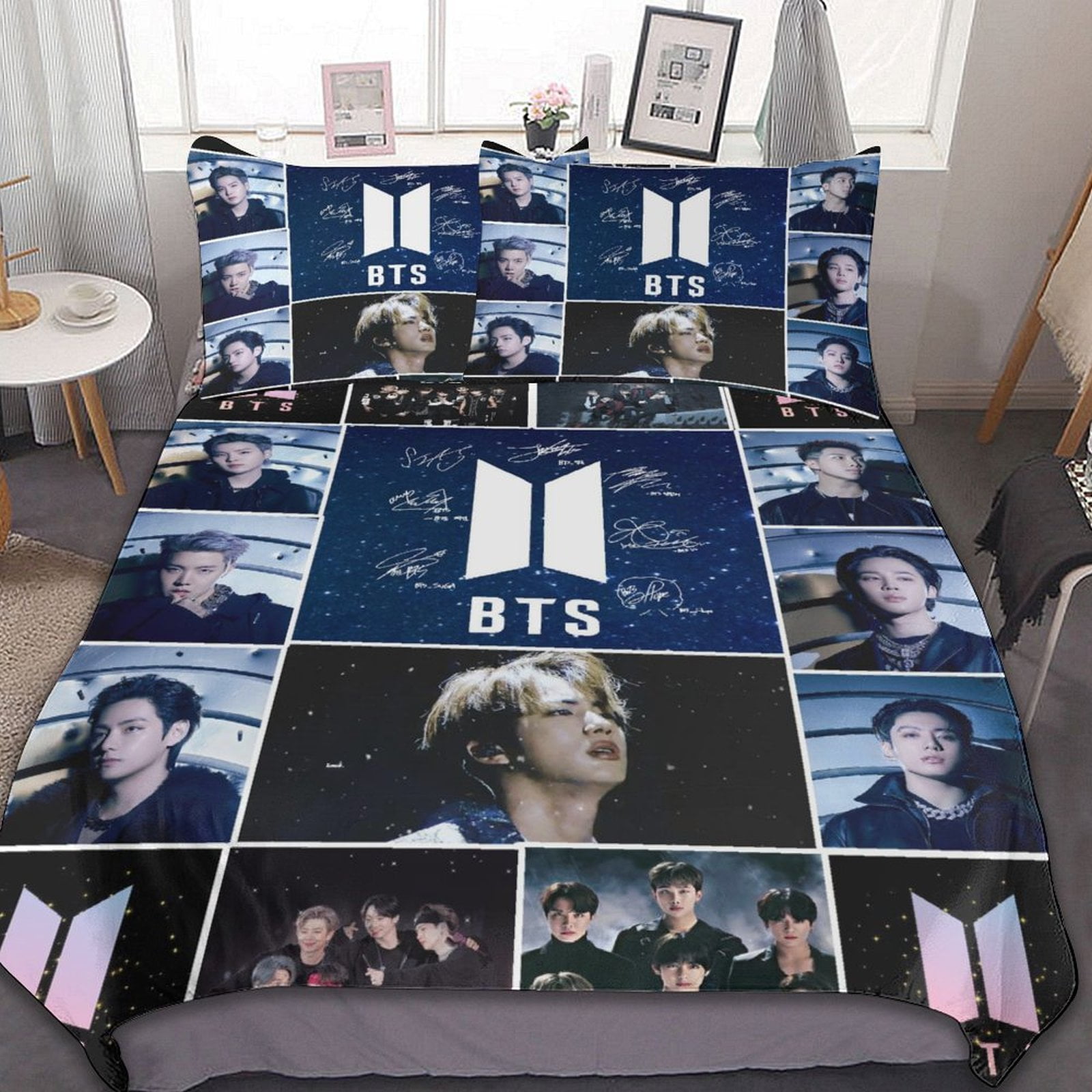 Kpop BTS Bed Duvet Cover Microfiber Bedding Sets 3D Printed Lightweight ...