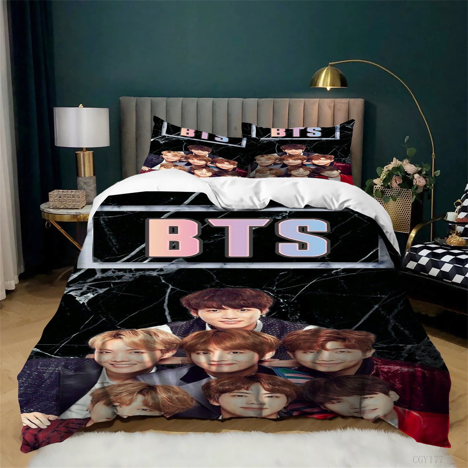 Kpop BTS Bedding Set 3 Piece Soft Comfortable Duvet Cover Set All ...