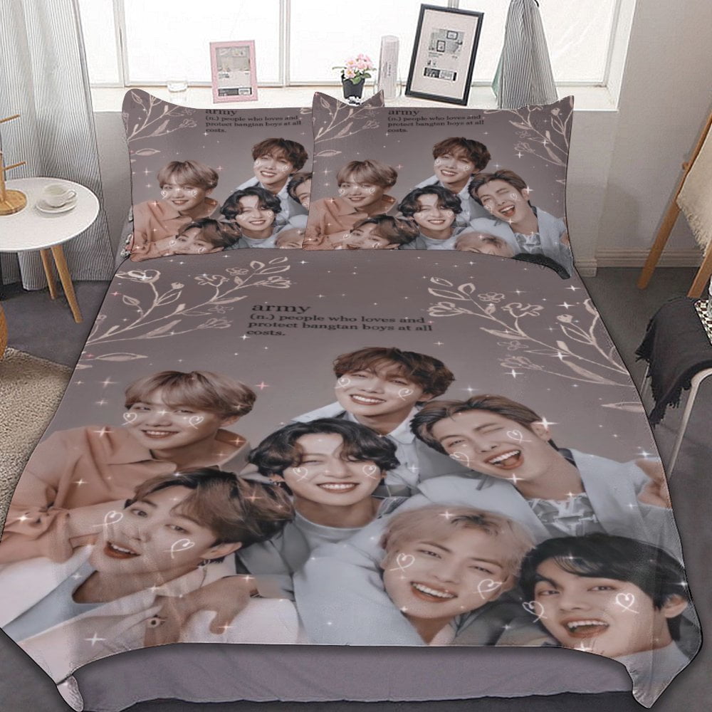 Kpop BTS Bedding Set Twin Size,Kpop BTS Kpop BTS Duvet Cover for Boys ...