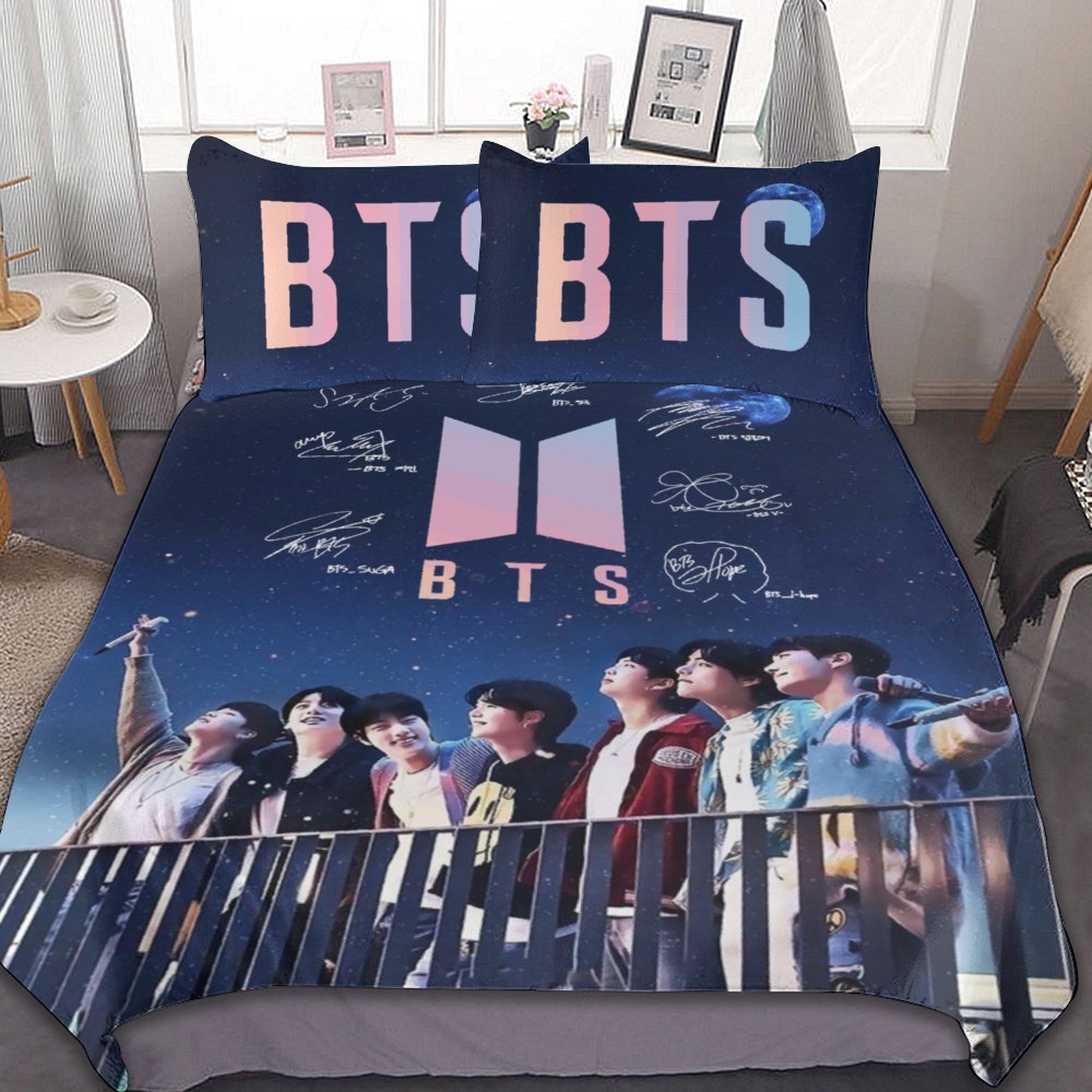 Kpop BTS Bedding Set, Ultra Soft Bedding Set Girls Bedding Girls Duvet ...