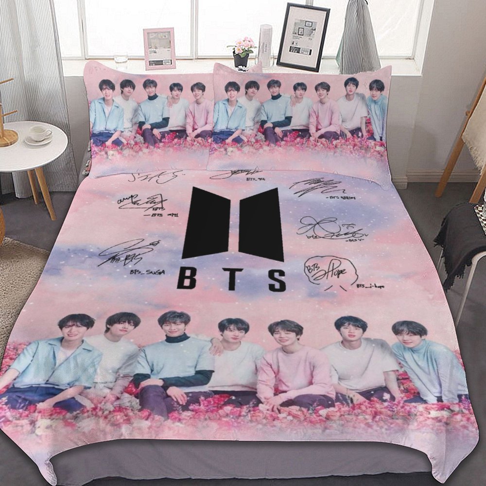 Kpop BTS Bedding Set, Ultra Soft Bedding Set Girls Bedding Girls Duvet ...
