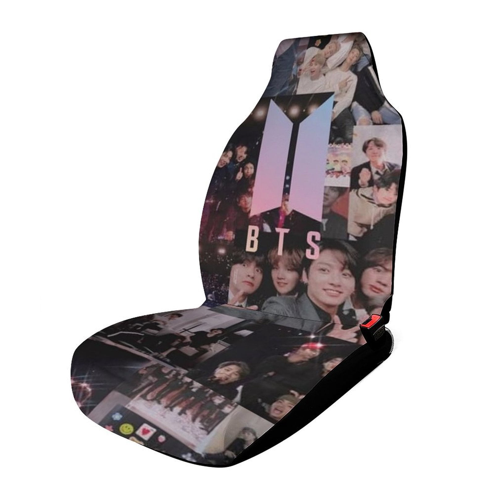 Kpop BTS Car Seat Covers Nonslip Elastic Front Seat Protector Fashion ...