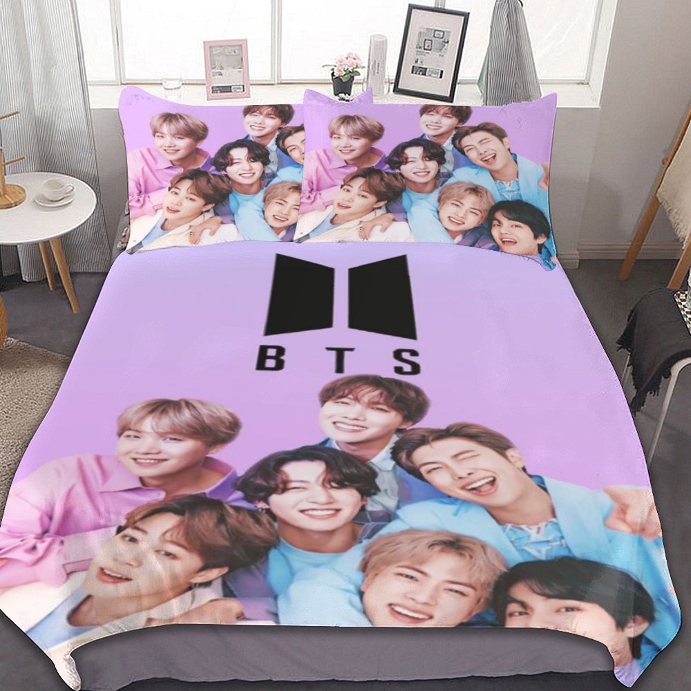 Kpop BTS Duvet Cove Bedding Set 3D Print Bedding Comforter Cover Duvet ...