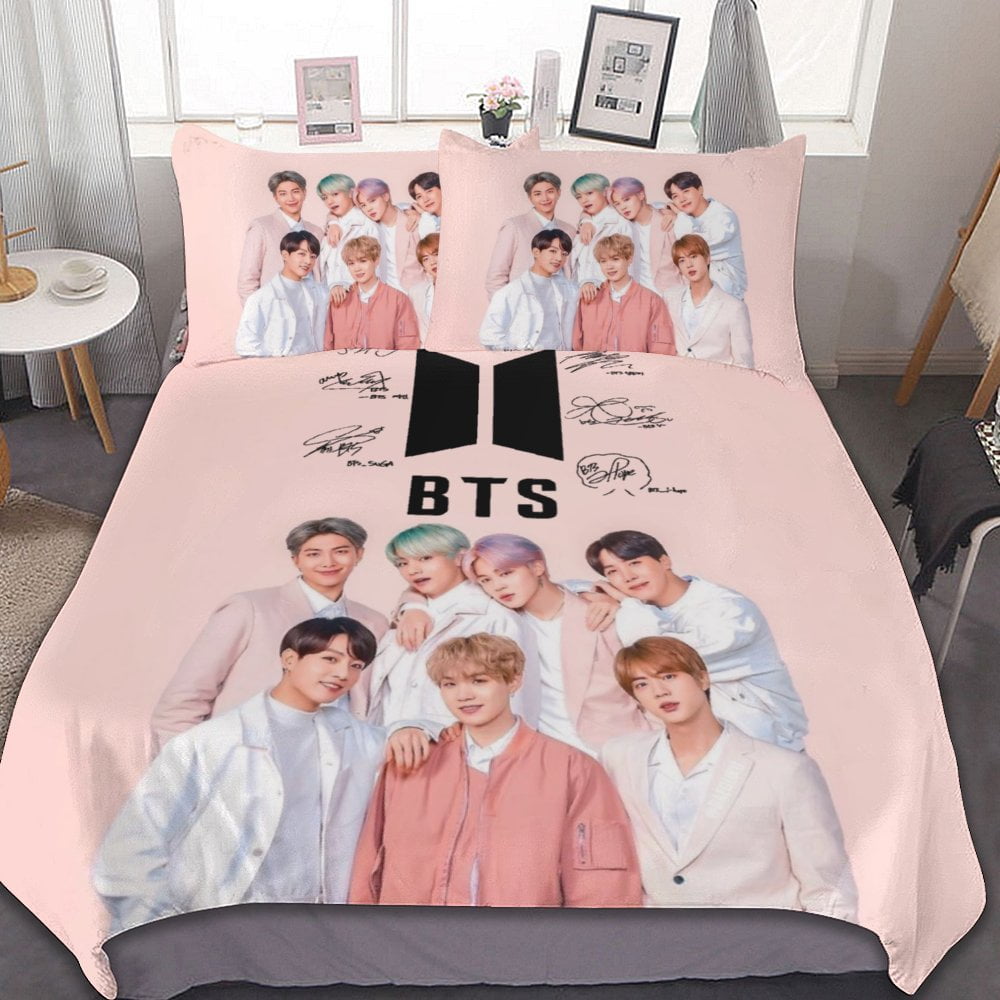 Kpop BTS Duvet Cover Set 3-Piece Bedding Set Soft Warm And Comfortable ...