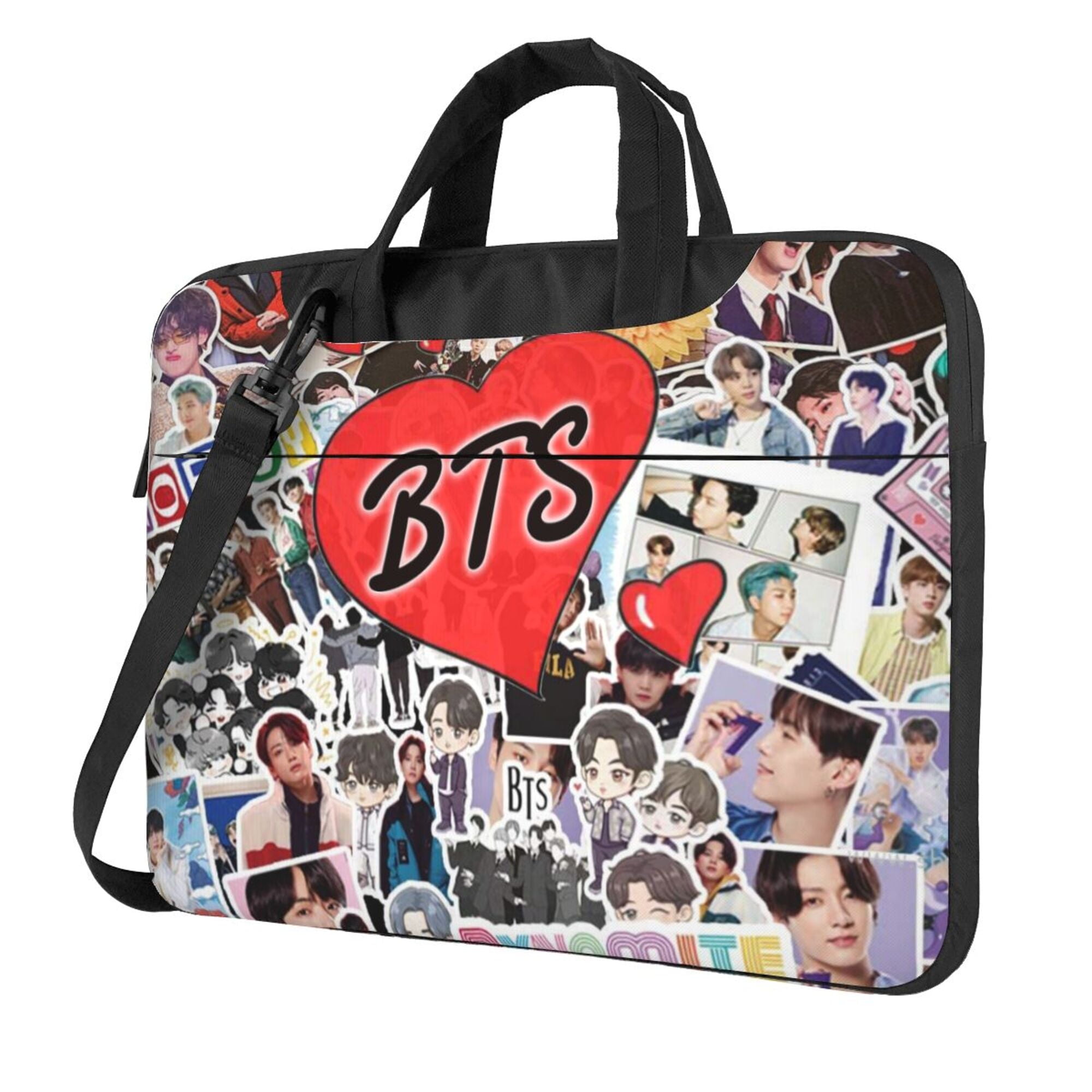 Kpop BTS Laptop Bag Laptop Case Computer Notebook Briefcase Messenger Bag With Adjustable ...