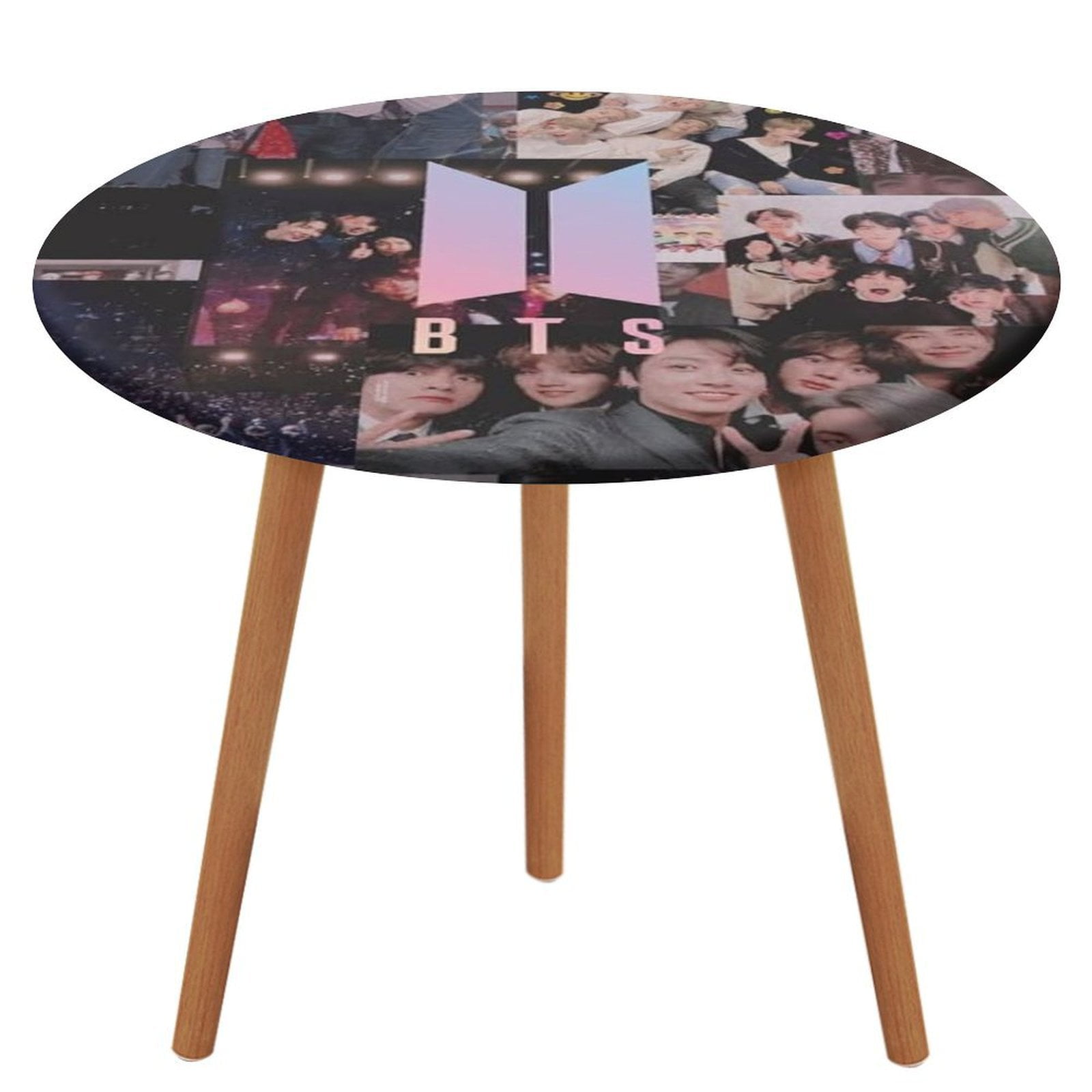 Kpop BTS Round Fitted Tablecloth with Elastic Edge,Water-Resistant ...