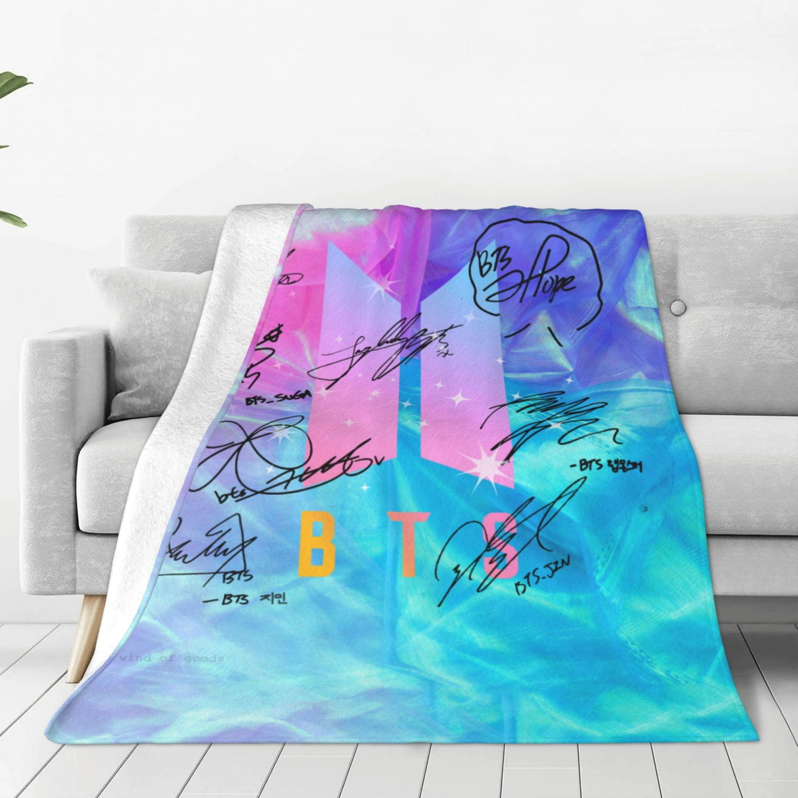 Kpop Bts Throw Blanket Couch Bed Sofa Soft Lightweight Warm Cozy ...