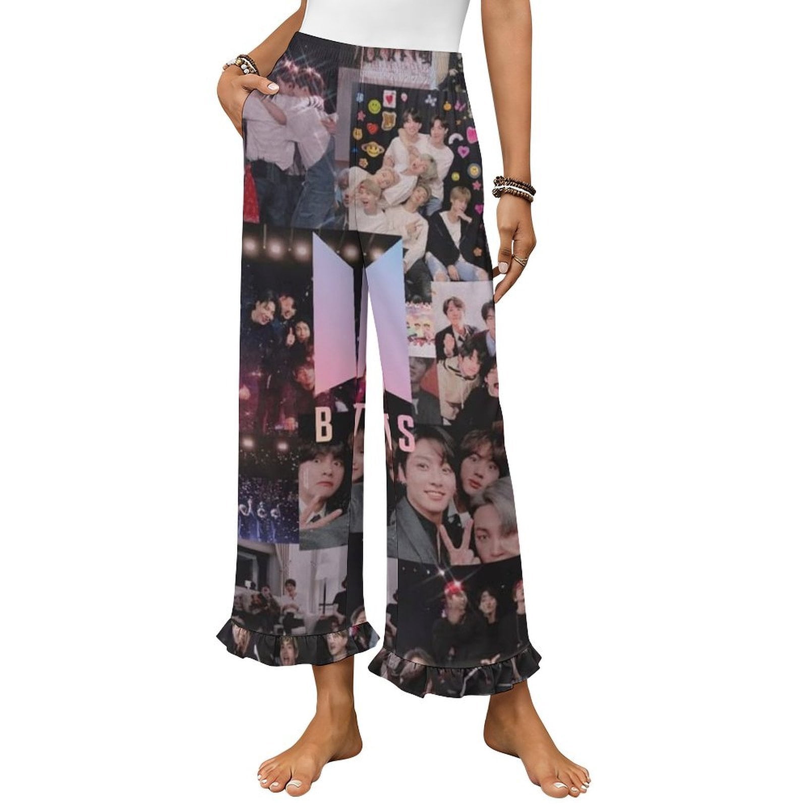 Kpop BTS Women Pajama Pants Comfy Pj Bottoms Soft Printed Lounge Pant ...