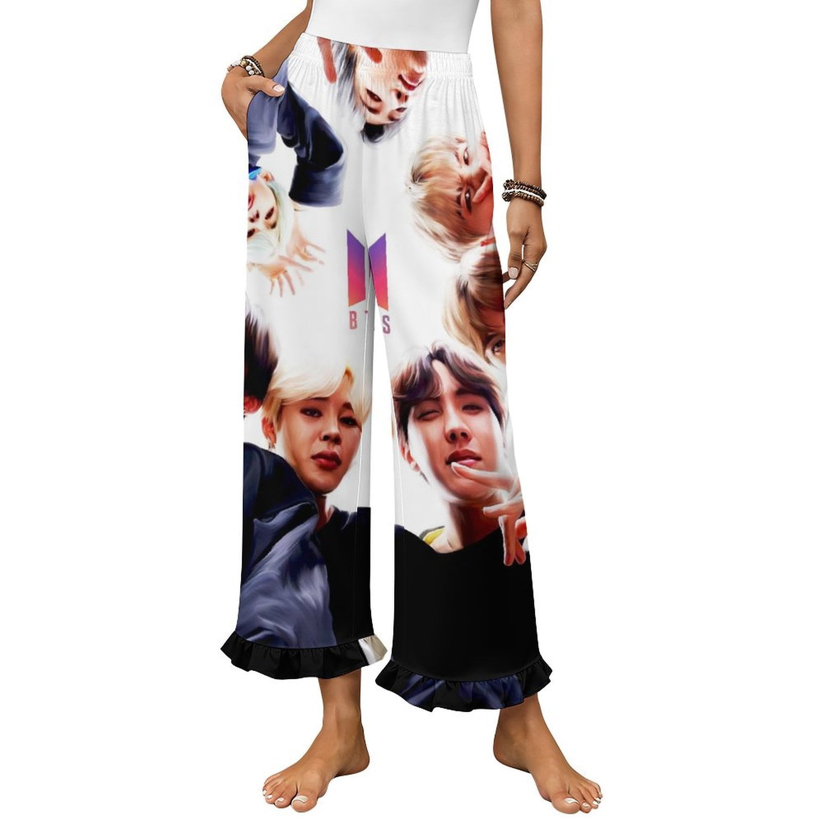 Kpop BTS Women Pajama Pants Comfy Pj Bottoms Soft Printed Lounge Pant ...