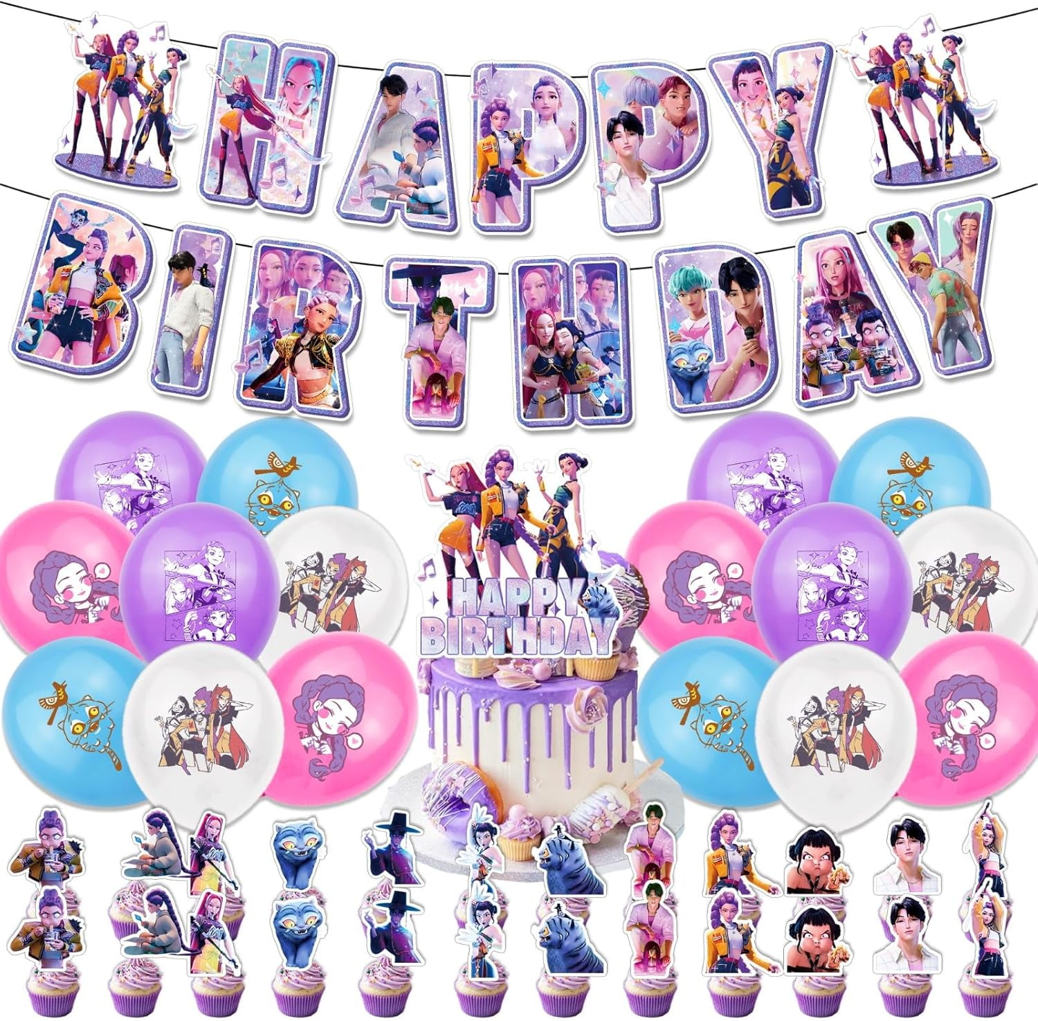 Kpop Birthday Decorations Kpop Korean Idol Movie Party Decorations ...