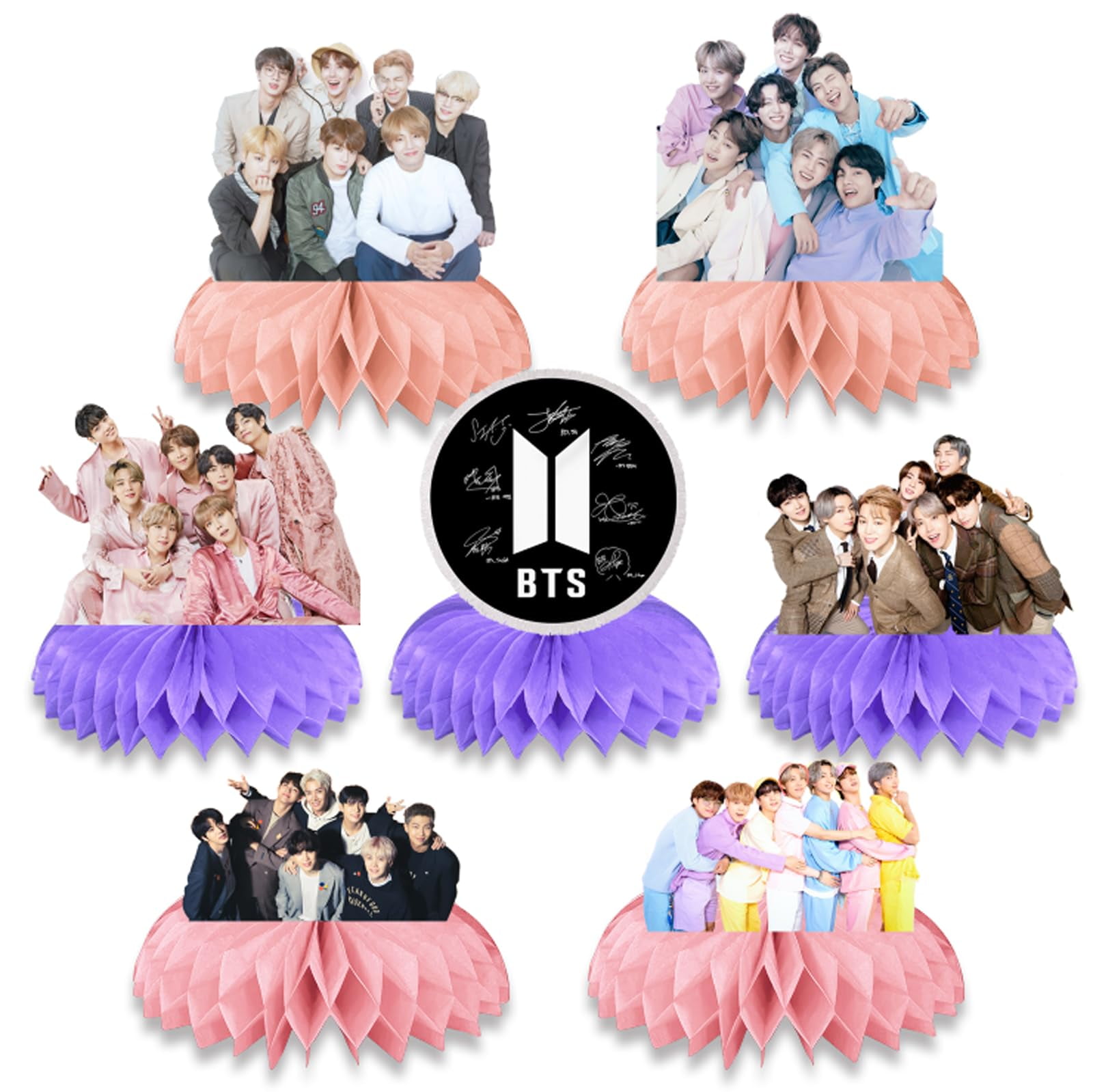 Kpop Birthday Party Supplies, MMF7 7Pcs Party Centerpieces Table ...