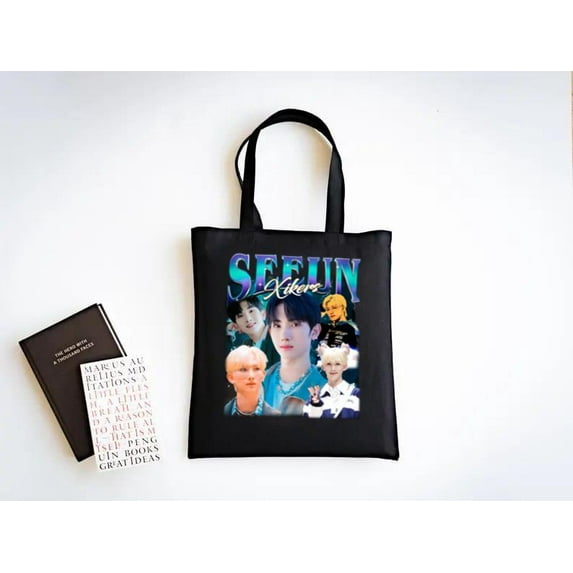 Kpop Bootleg Shirt Retro Tee Korean Pop Music Merchandise Idol Tote Bag ...