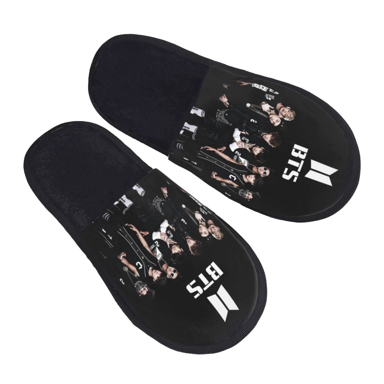Kpop Bts Furry Slippers For Men Women Fuzzy House Slippers Winter Anti ...