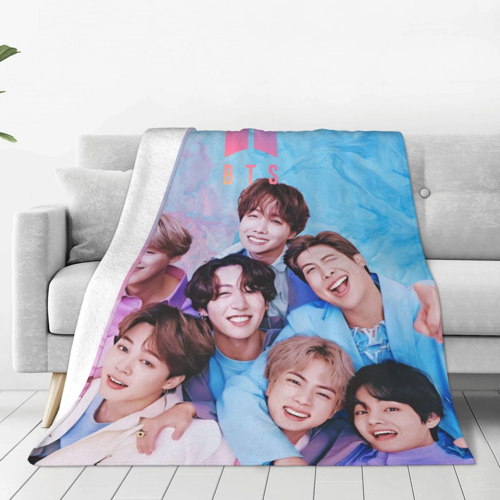Kpop Bts Throw Blanket Couch Bed Sofa Soft Lightweight Warm Cozy ...