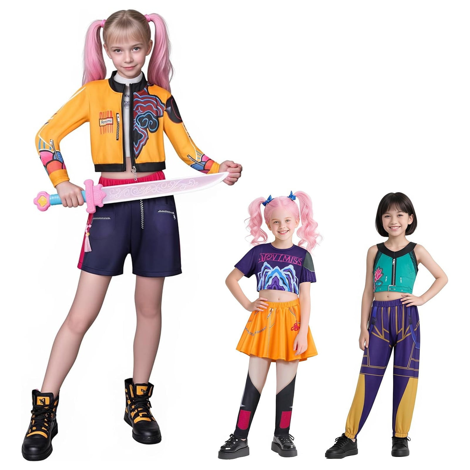 Pop Singers Demon Hunter Cosplay Costume Rumi Zoey Mira Cosplay Girls ...