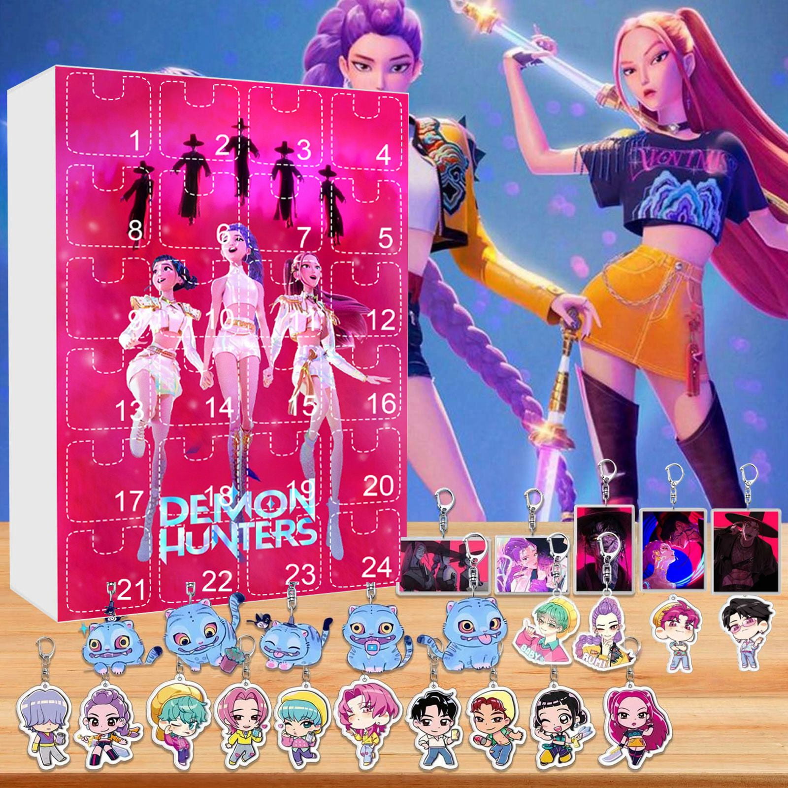 Kpop Demon Hunter Toys Advent Calendar 2025 - Keychain Countdown ...