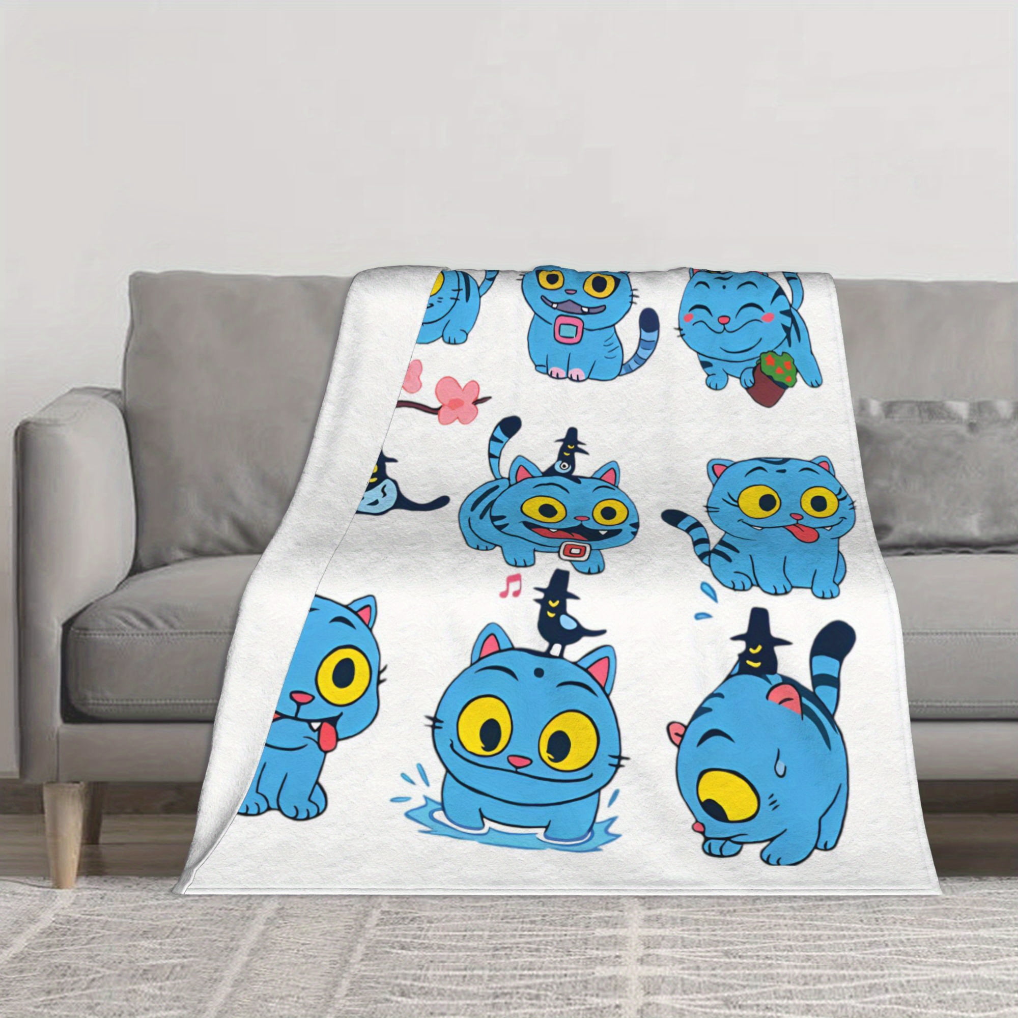 Kpop Demon Hunters Anime-Style Throw Blanket Soft Plush Polyester ...