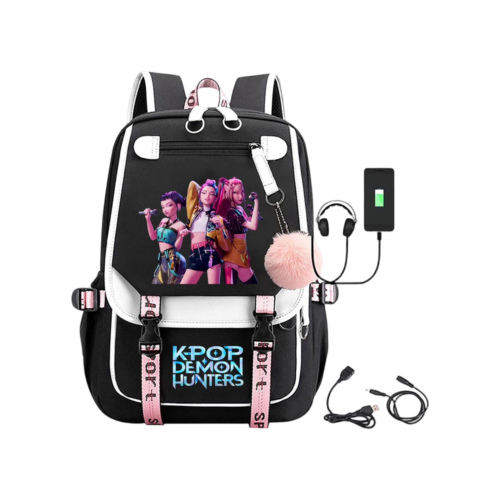 Kpop Demon Hunters Backpack, 18" Kpop Demon Hunters Bookbag, Kpop Demon ...