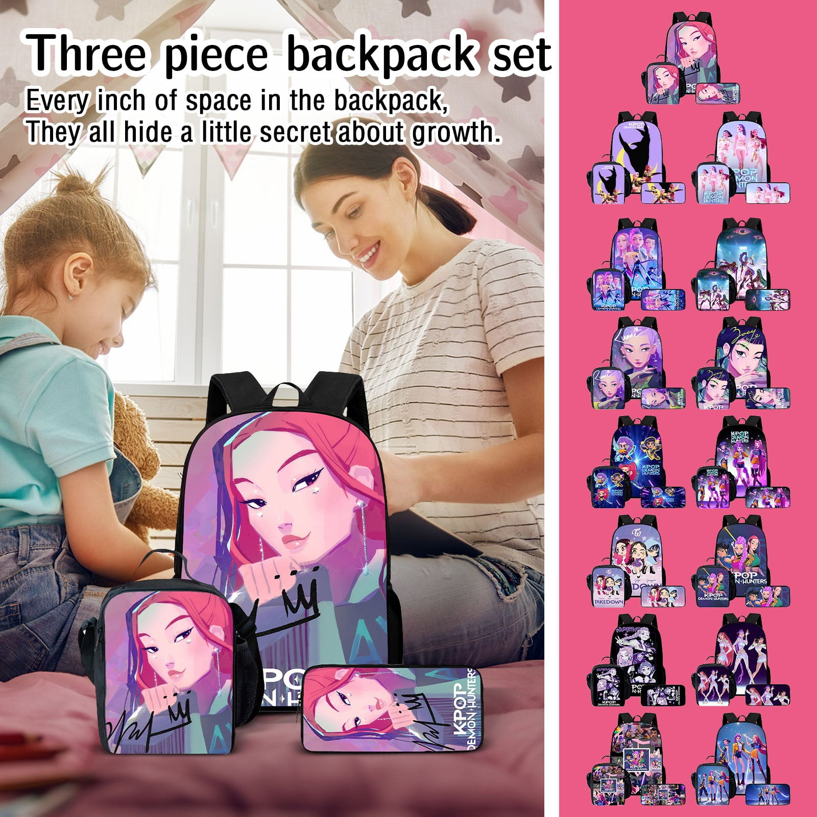 Kpop Demon Hunters Backpack - 2025 Shoulder Bag, Back to School Merch ...