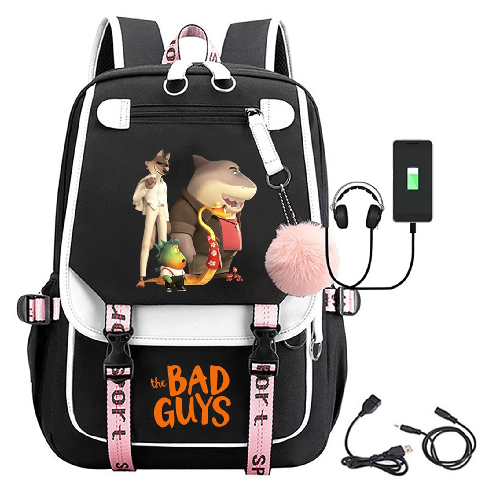 The Bad Guys Backpack,18.11In The Bad Guys Movie Print School Bag With ...