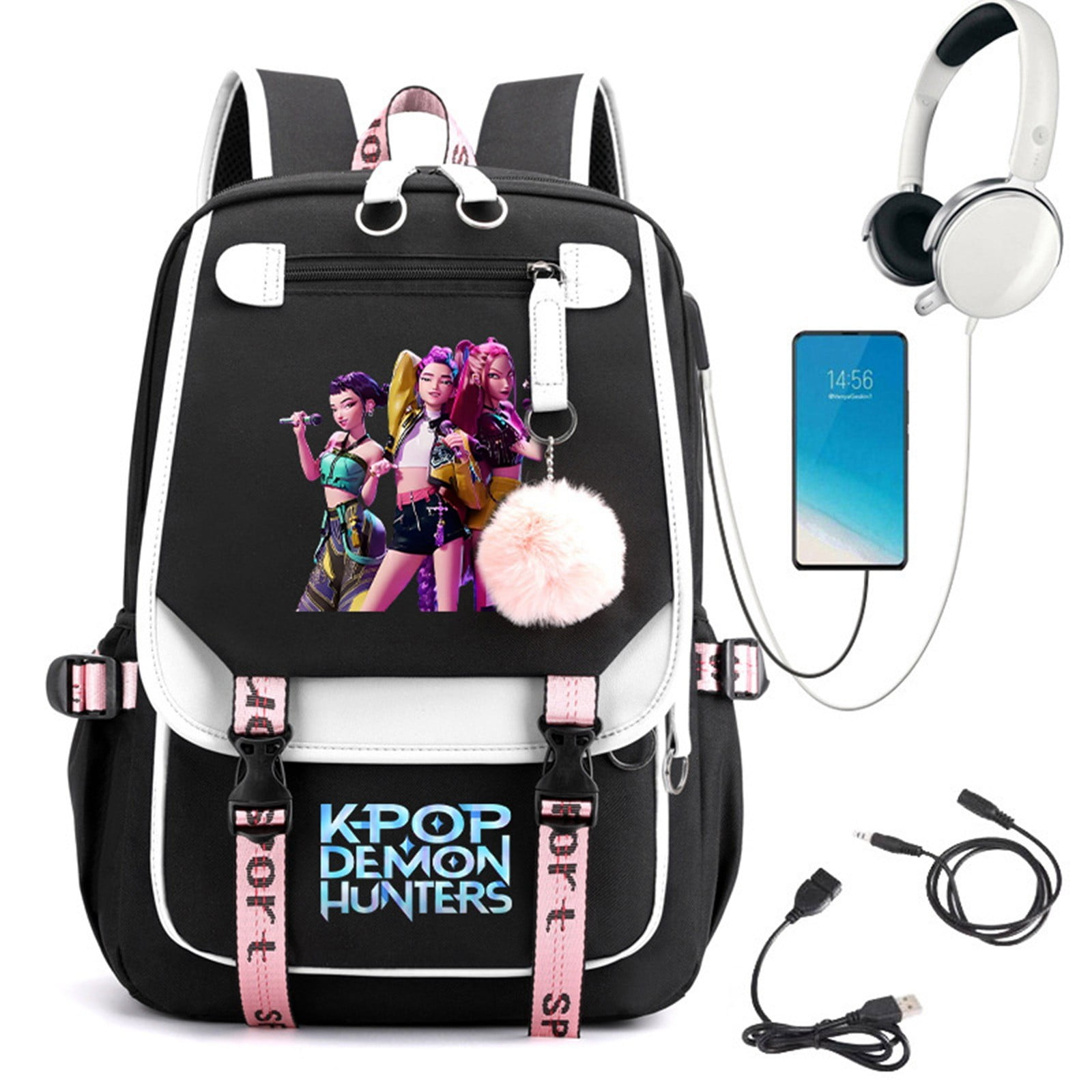 Kpop Demon Hunters Backpack Shouler Bag Messenger Bag Backpack Back to ...
