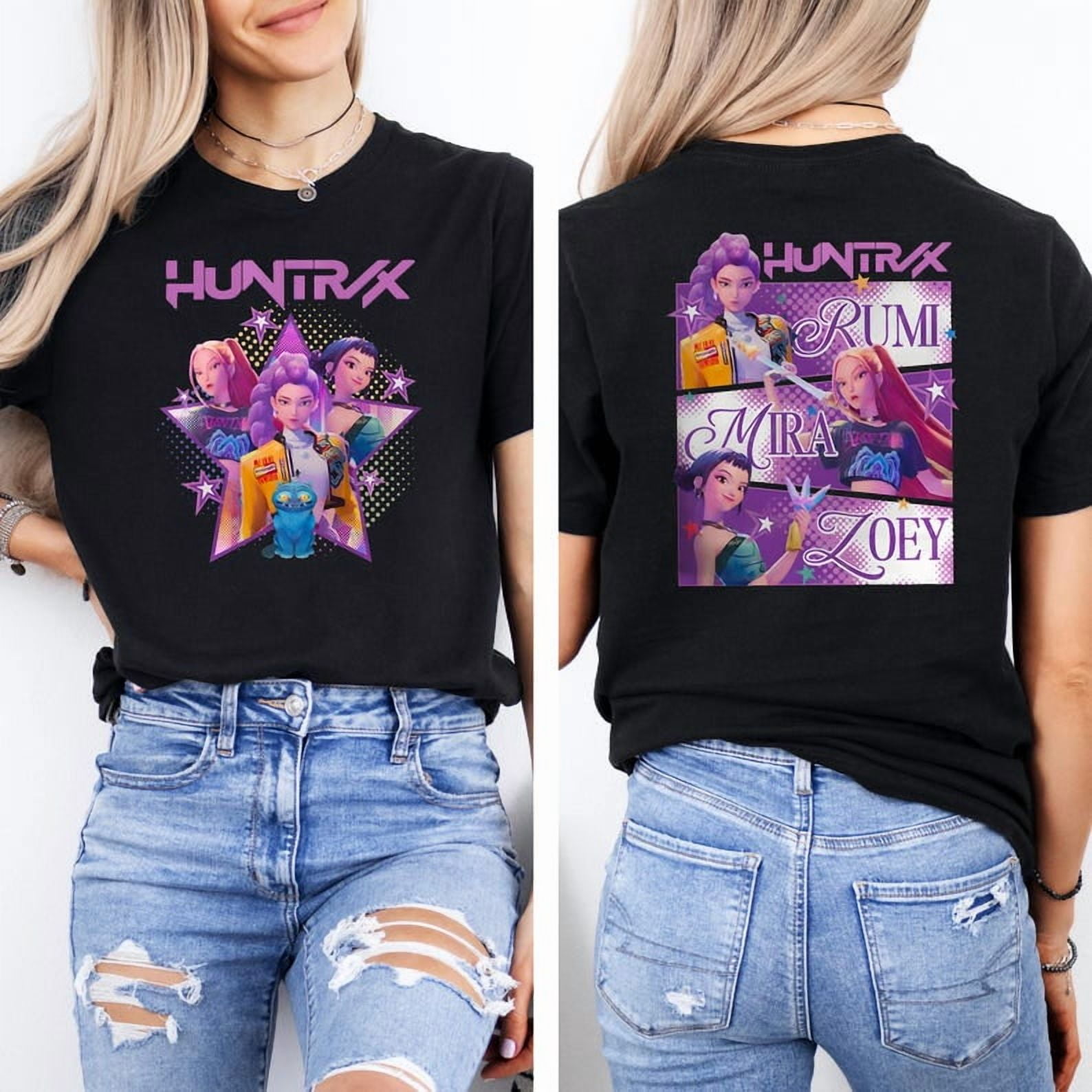 Kpop Demon Hunters Comfort Colors T-Shirt – Jinu Manga Tee, Huntrix PIN-Inspired Shirt, Saja ...