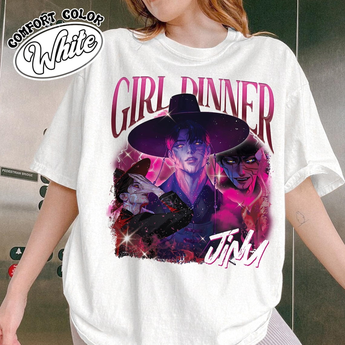 Kpop Demon Hunters, Girl Dinner Jinu Saja Boys Hunter Bootleg T-Shirt, Gift For Fan Kpop Lovers ...