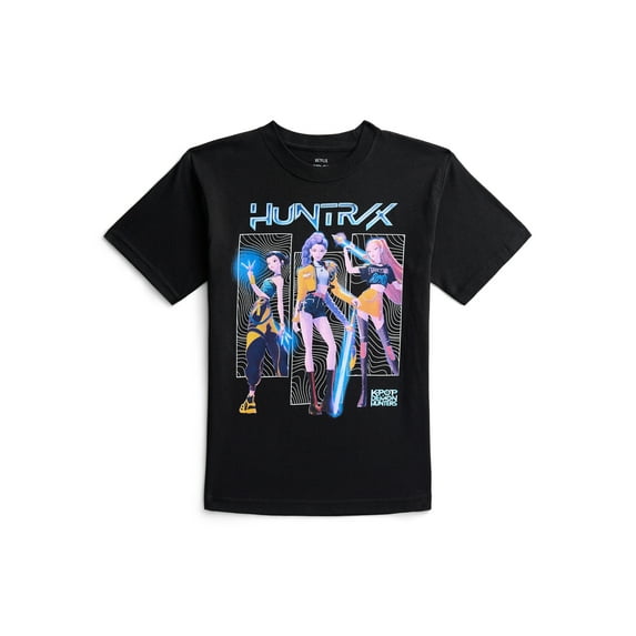 KPop Demon Hunters Girls Graphic Tee with Short Sleeves, Sizes XS-XL ...