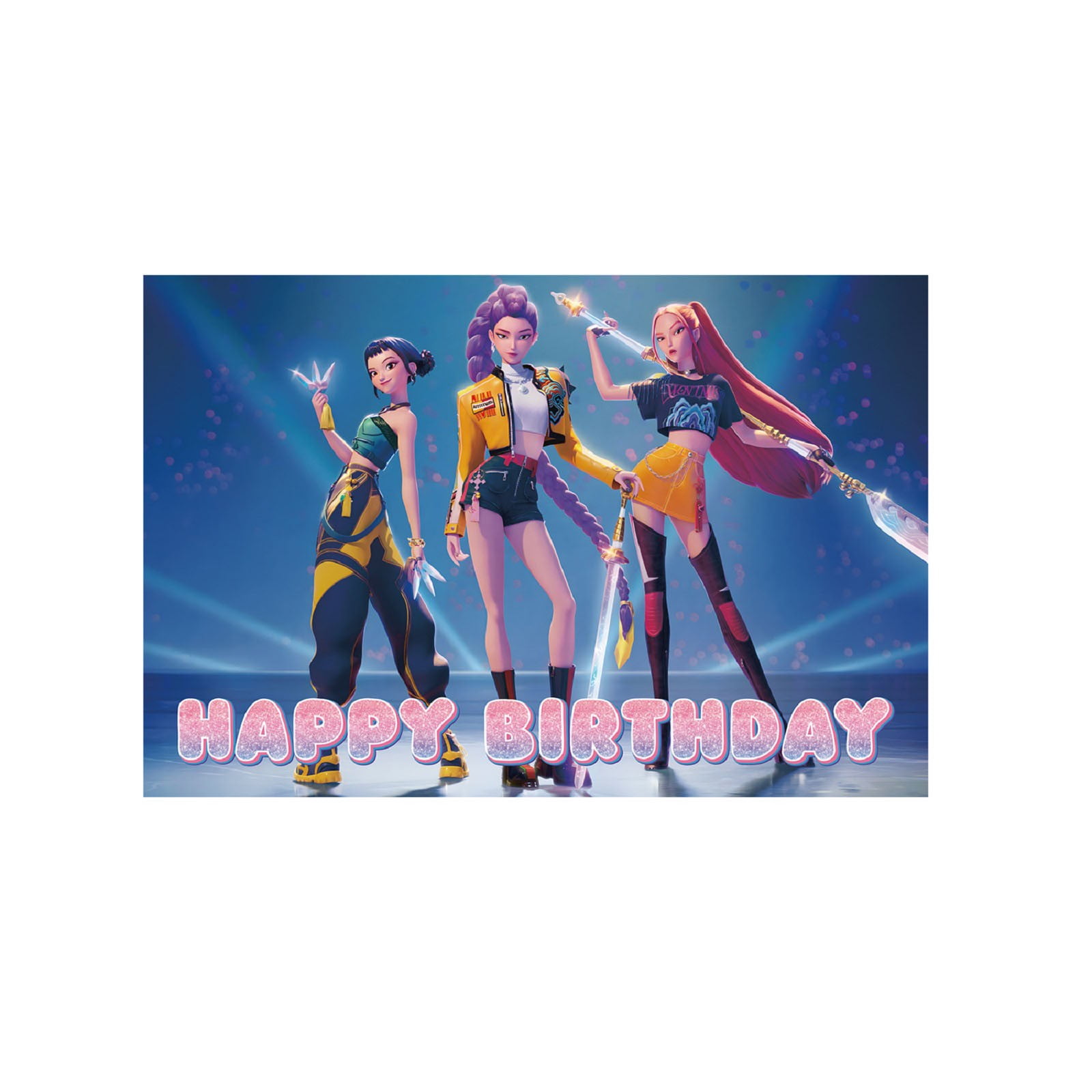 Kpop Demon Hunters Happy Birthday, 39in Kpop Demon Hunters Party ...
