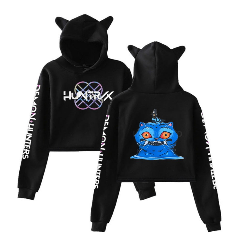 Kpop Demon Hunters Hoodie Cute Cat Ear Drawstring Sweatshirt Men/Women ...