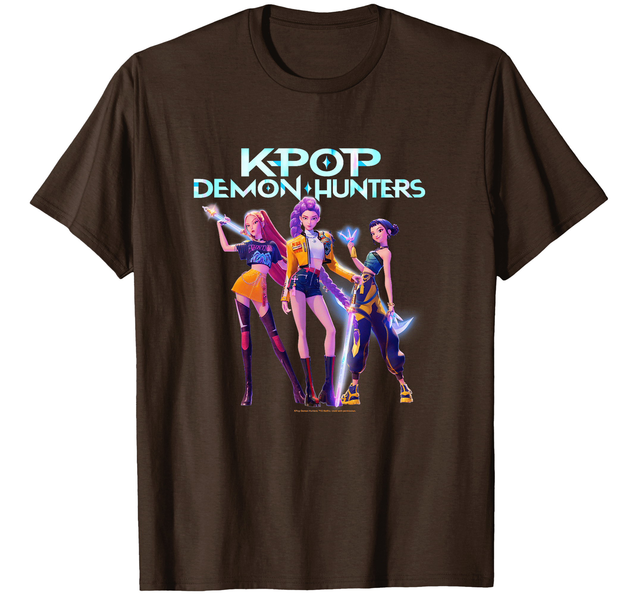 Kpop Demon Hunters Huntr/x Heroic Poses Group Shot T-Shirt - Walmart.com