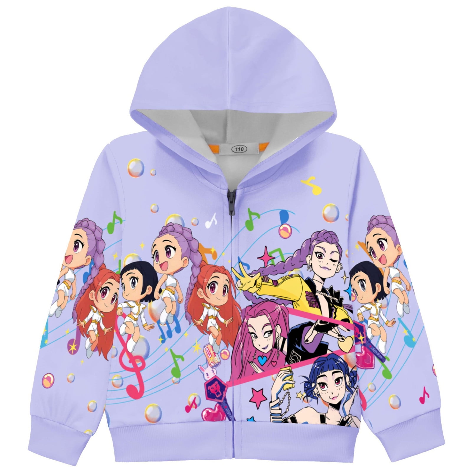 Kpop Demon Hunters Huntrix Jacket Hoodie Stylish Gi`rls Zippered Hooded ...