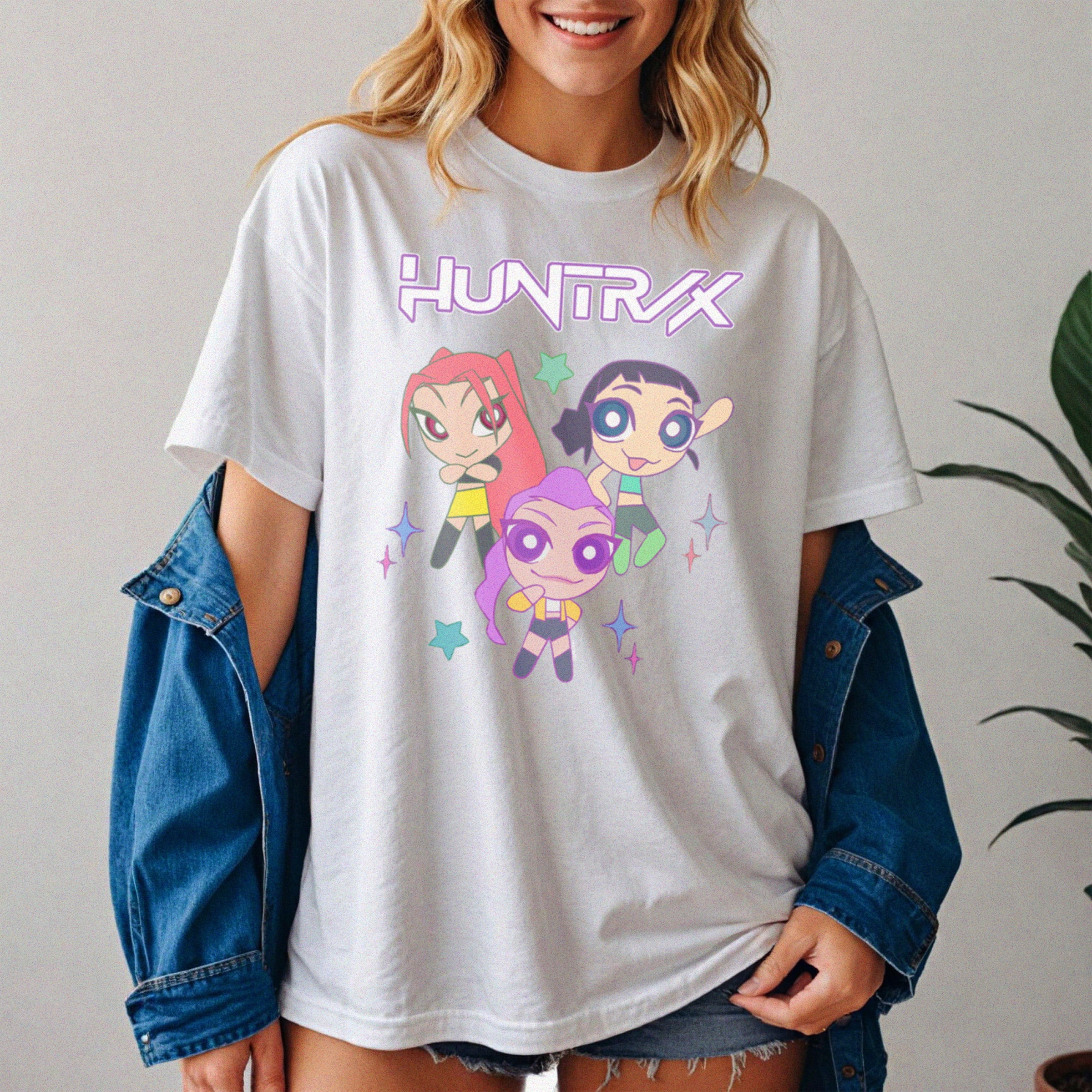 Kpop Demon Hunters Huntrix T-Shirt Gift for Women – Jinu Manga Shirt, Huntrix Pin, Demon Hunter ...
