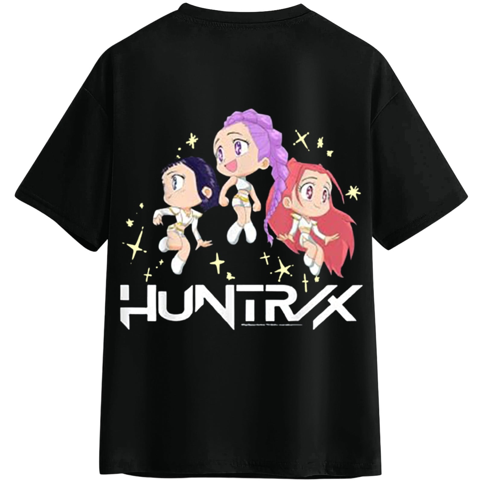 Kpop Demon Hunters Huntrix T-Shirt Women's Casual Short Sleeve Crew ...