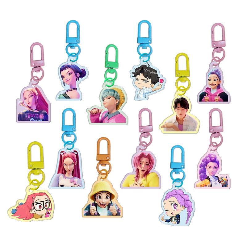 Kpop Demon Hunters Keychains, Anime Acrylic Kpop Demon Hunters Cartoon ...