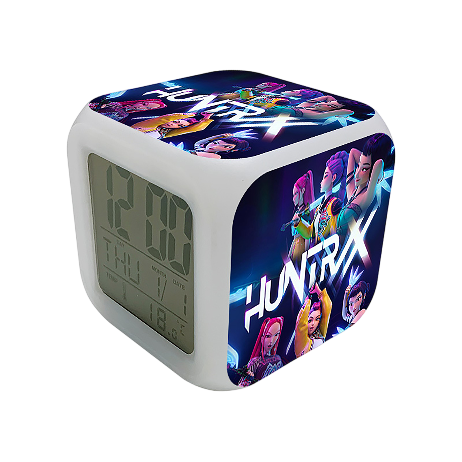 Kpop Demon Hunters Kids Digital Alarm Clock with Night Light, Multi ...