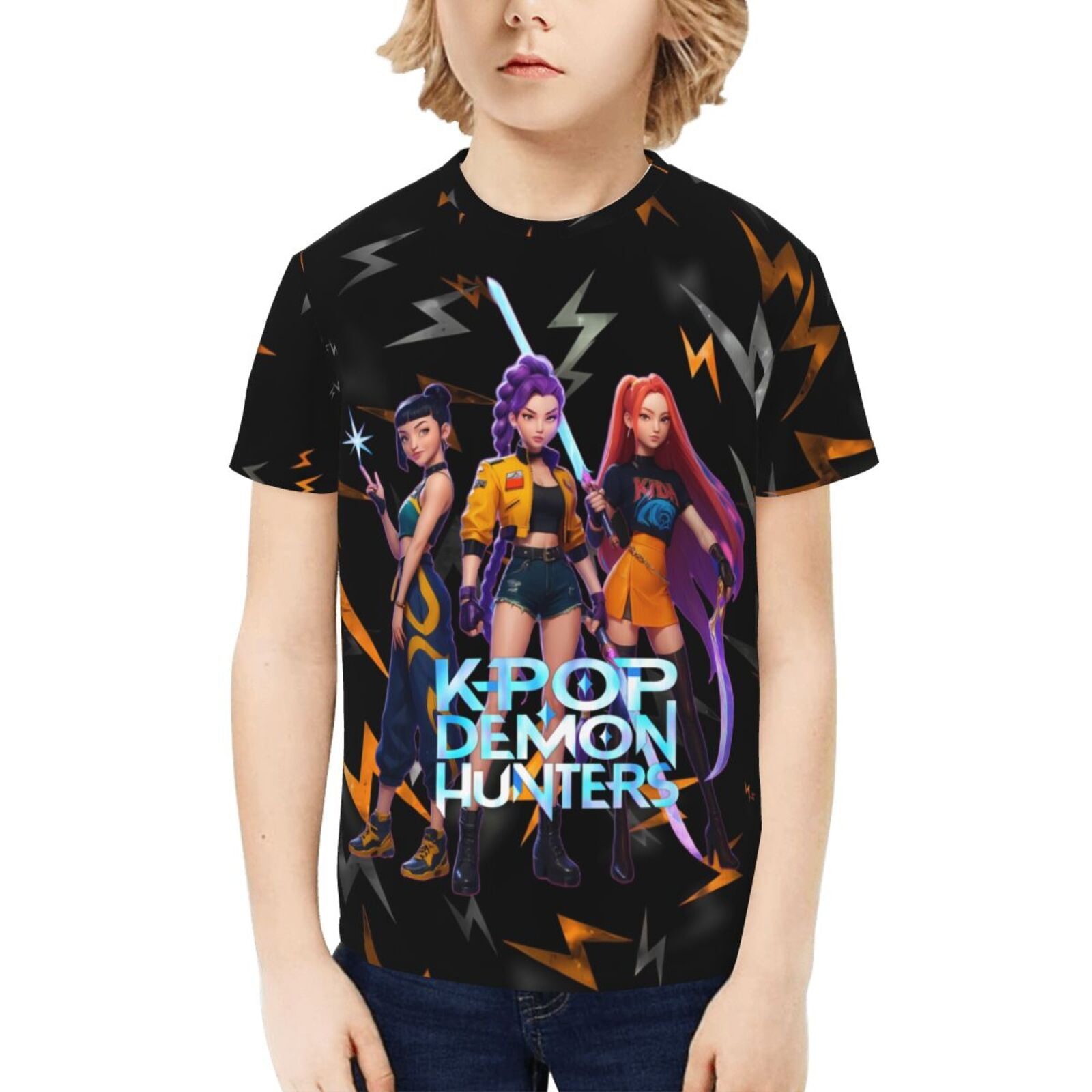 Kpop Demon Hunters Kids T-Shirt 3d Printed Graphic T-Shirts Boys And ...