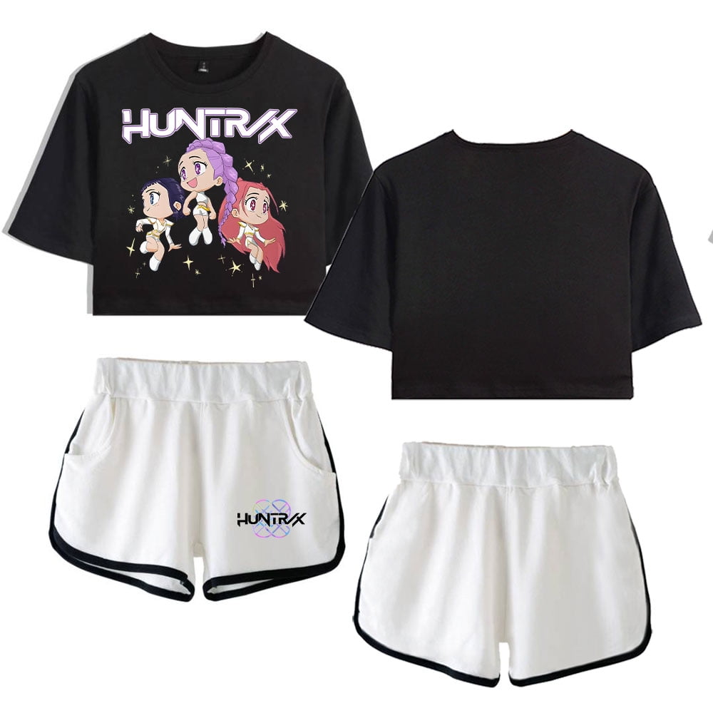 Kpop Demon Hunters Merch Huntrix World Tour Crop Top Midriff-baring ...