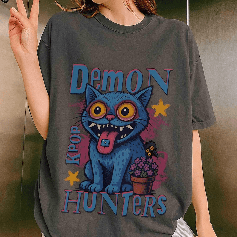 Kpop Demon Hunters Movie 2025 Shirt, Derpy the Tiger and Bird & Saja ...