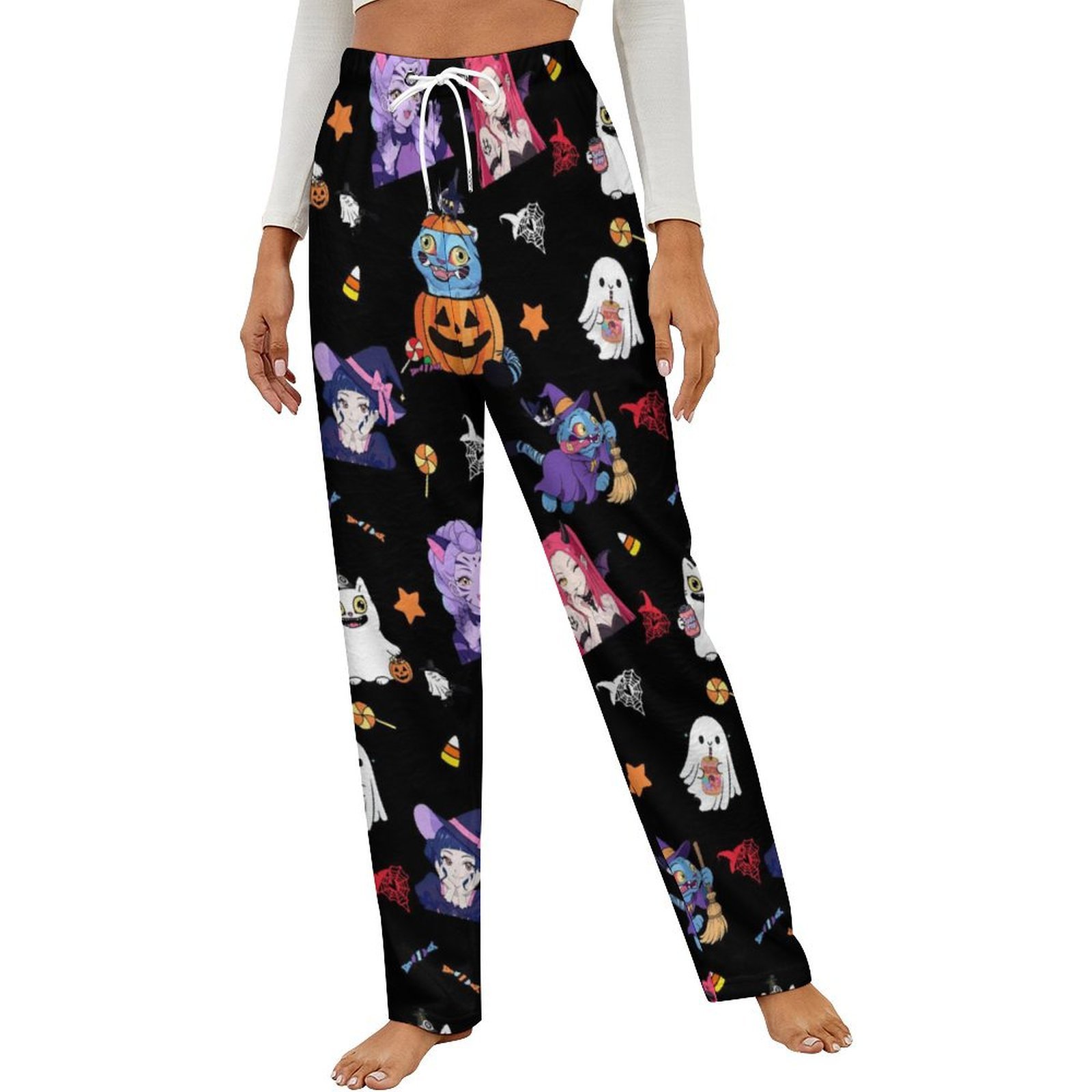 Kpop Demon Hunters Pajama Pants for Women Elastic Waist Relaxed Fit ...