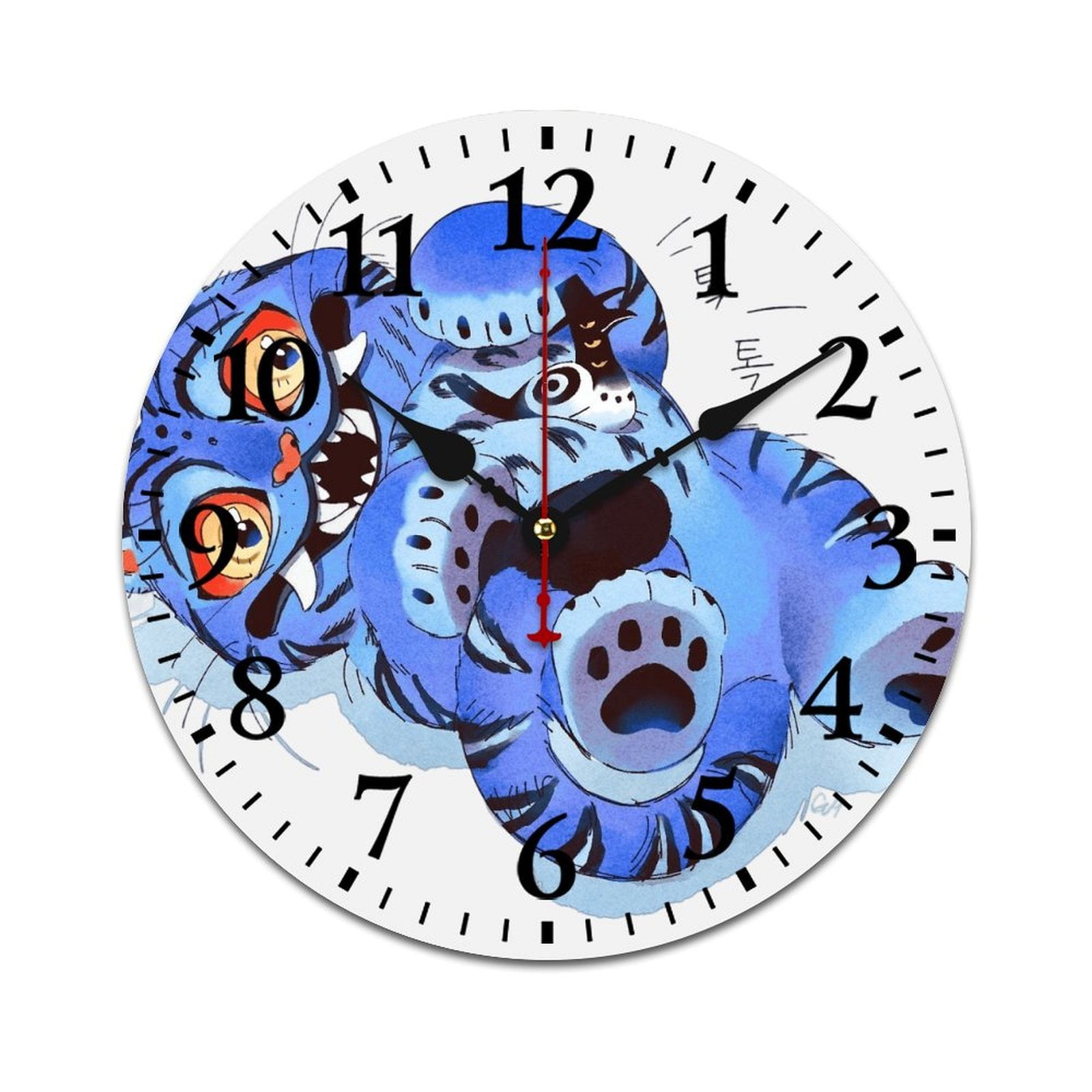 Kpop Demon Hunters Round Wood Wall Clock - Non-Ticking Silent Battery ...