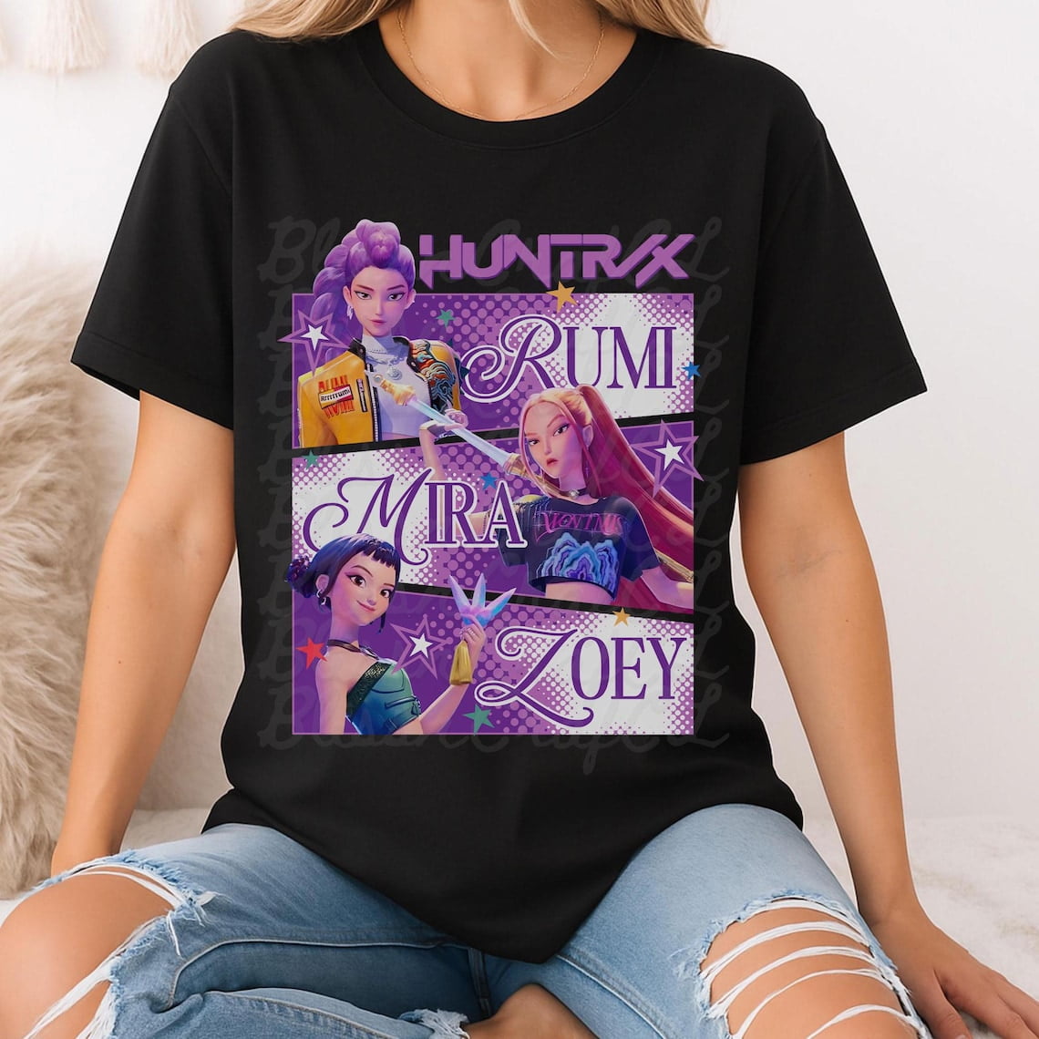 Kpop Demon Hunters Shirt, Huntrix Girl T-Shirt, Kpop idol group Shirt ...