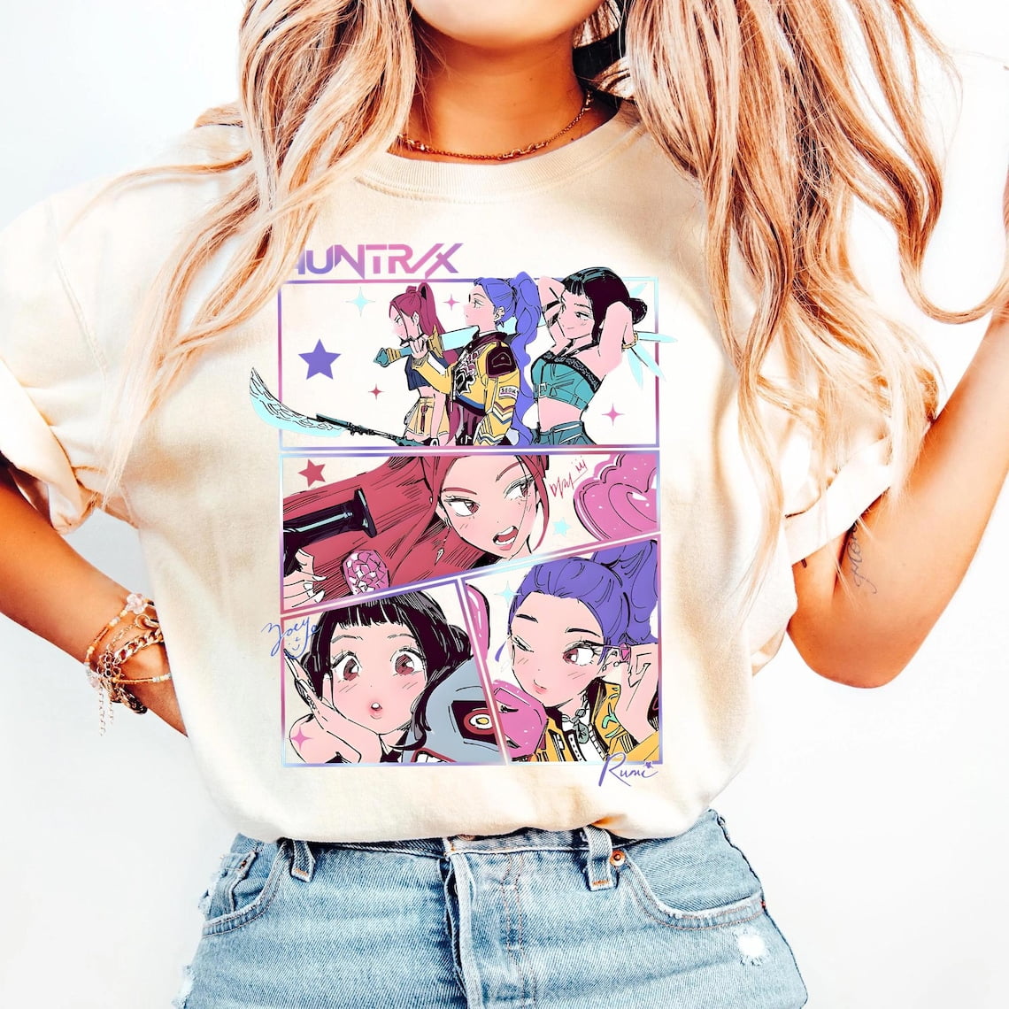 Kpop Demon Hunters Shirt, Huntrix Girl T-Shirt, Kpop idol group Shirt ...