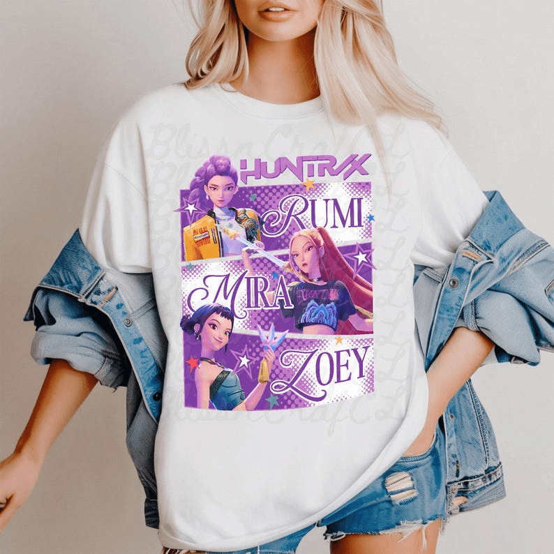 Kpop Demon Hunters Shirt, Huntrix Girl T-Shirt, Kpop idol group Shirt ...
