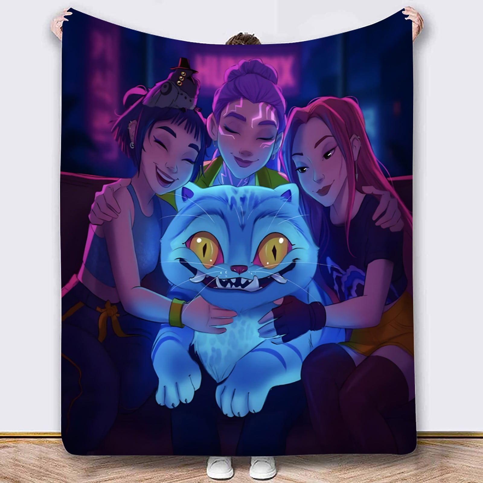 Kpop Demon Hunters Stuff, 60"x 40" Kpop Demon Hunters Throw Blanket, Soft Cozy Fluffy Hand Made ...