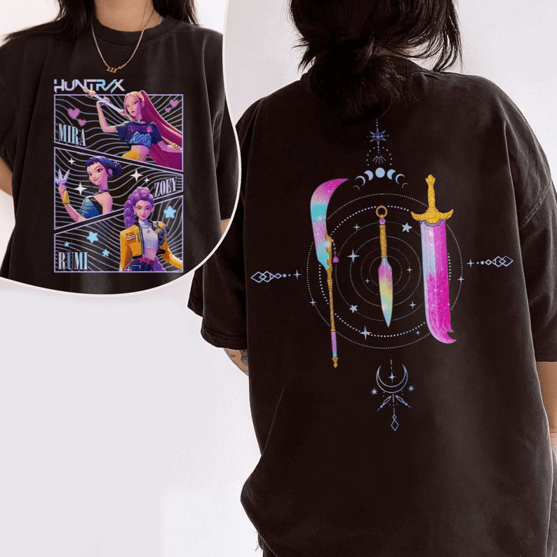 Kpop Demon Hunters T-Shirt Gift for Woman, Jinu Manga, Kpop Huntrix PIN ...