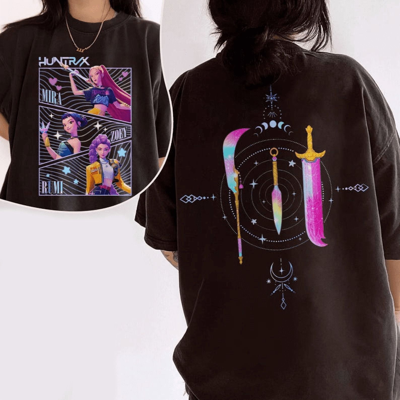 Kpop Demon Hunters T-Shirt Gift for Woman, Jinu Manga, Kpop Huntrix PIN ...