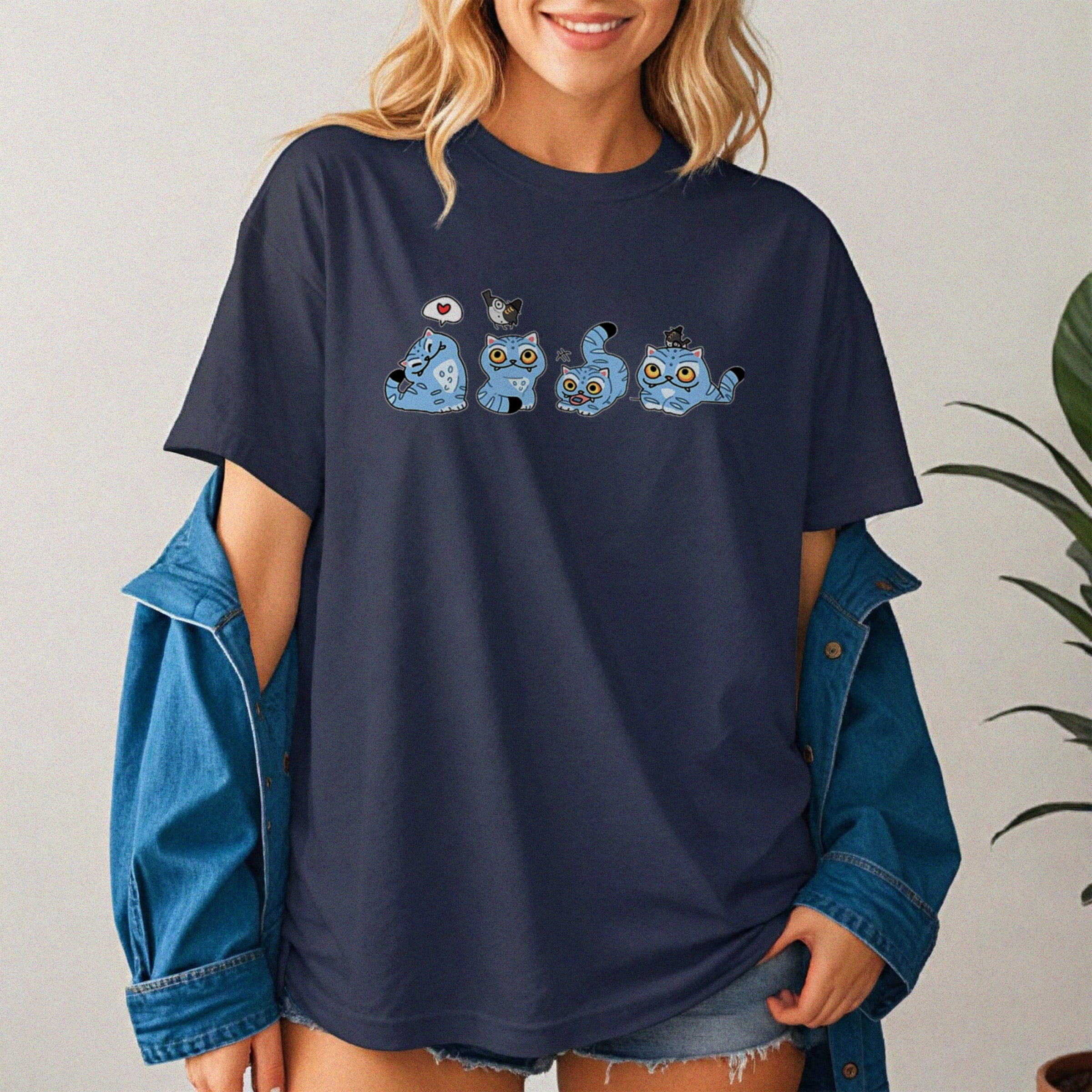 Kpop Demon Hunters Tiger Shirt, Derpy Tiger & Bird Demon Hunter Tee ...