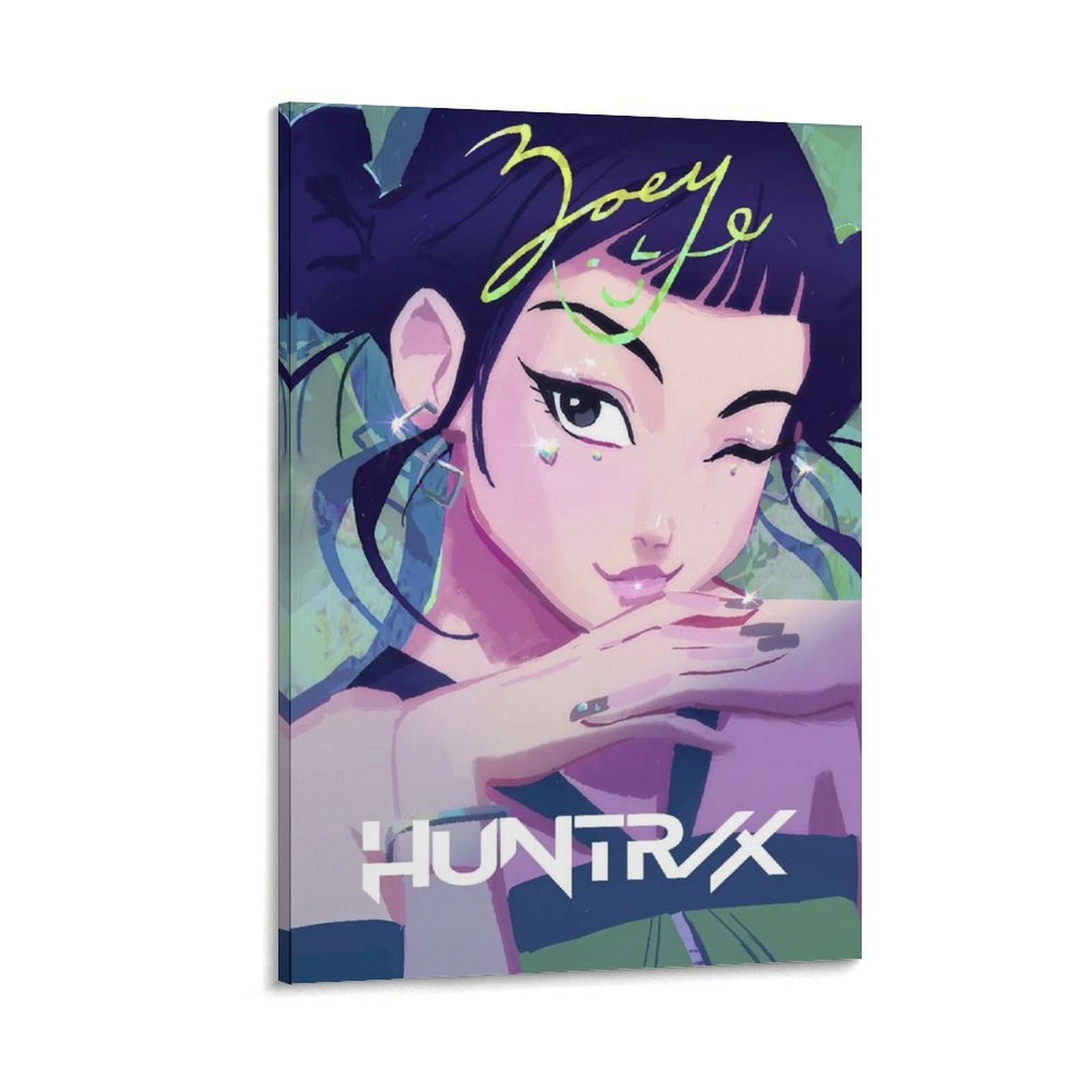 Kpop Demon Hunters - Vintage Blockbuster Movie Poster (15) Canvas Wall ...