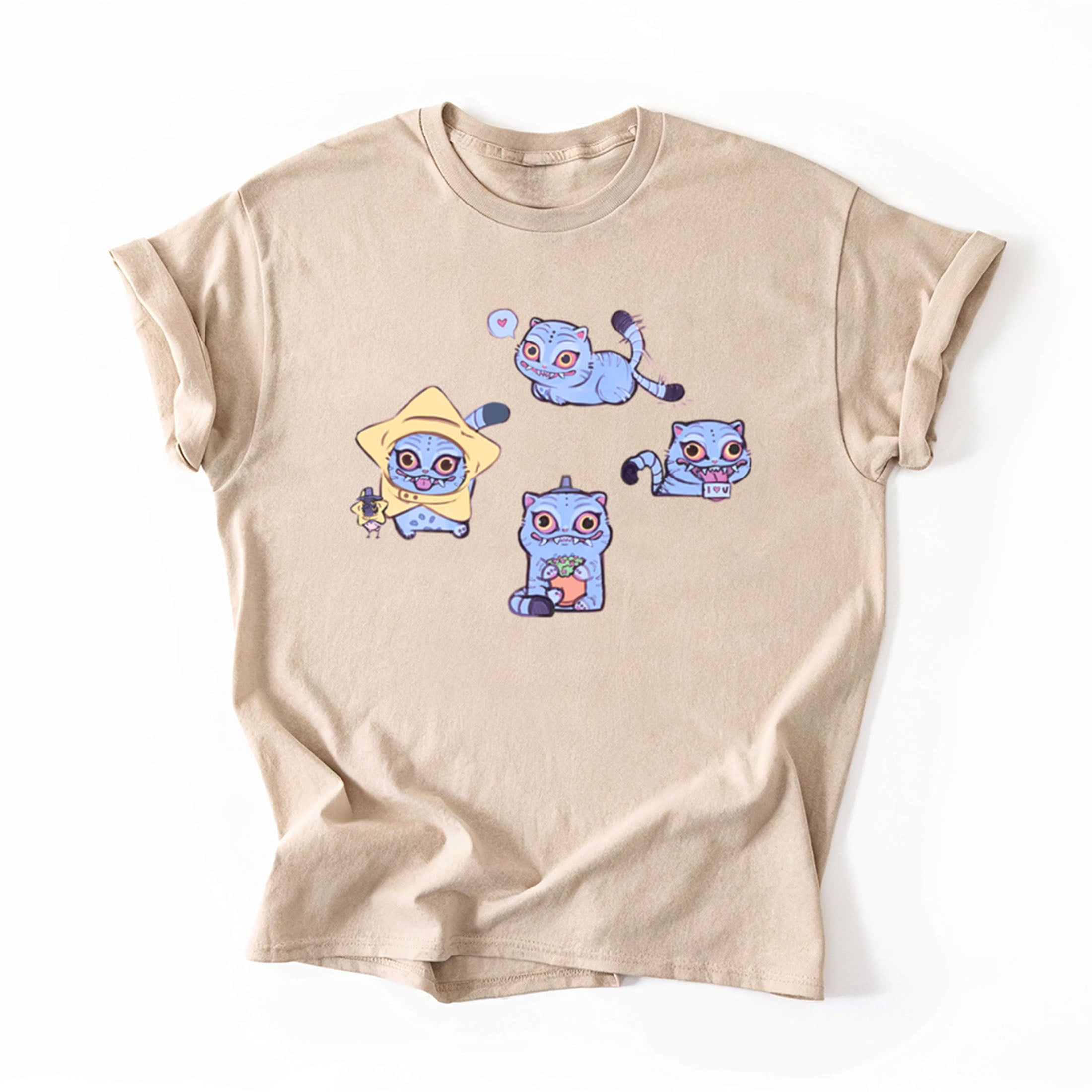 Kpop Demon Movie Derpy Tiger T Shirt, Derpy the Tiger And Bird Demon ...